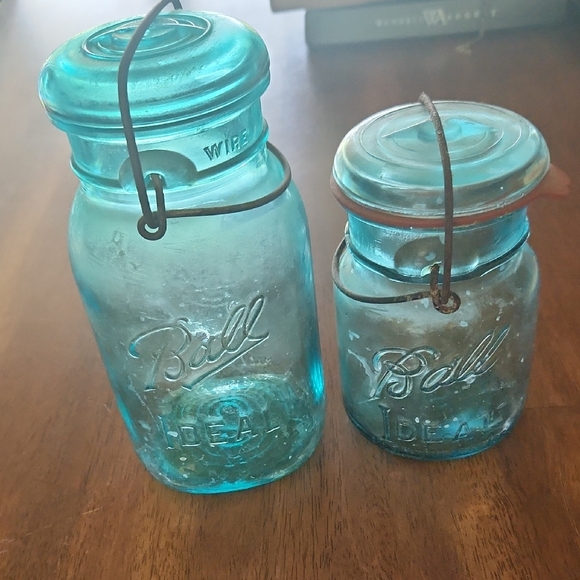 Storage & Organization | Vintage Blue Ball Mason Jars Set | Poshmark